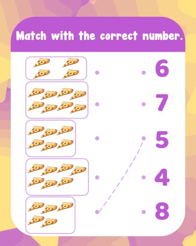 Count number math worksheet Royalty Free Vector Image
