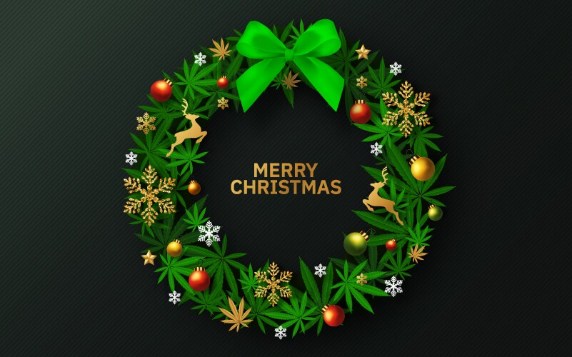Christmas Marijuana Vector Images (over 730)