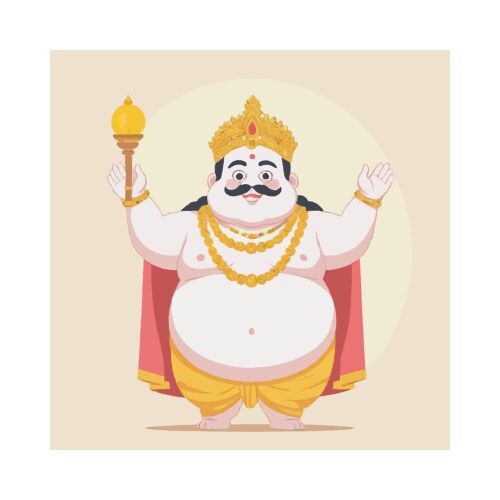 Onam king mahabali royal legacy prosperity Vector Image