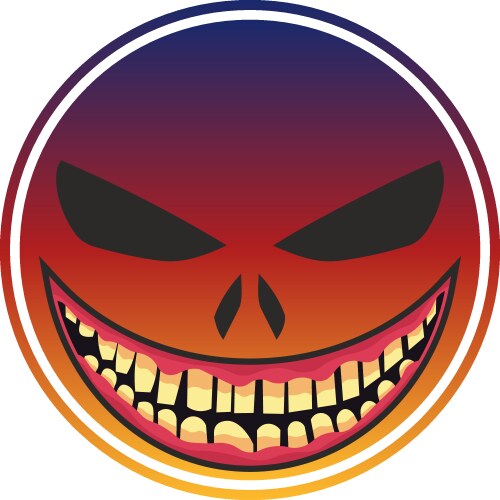 Scary face emoji design Royalty Free Vector Image