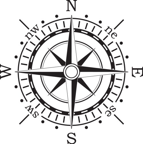 Compass Black and White Vector Images (over 64,000)