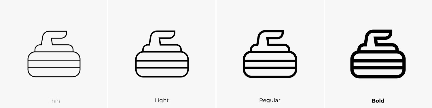 Ice sheet icon thin light regular and bold style Vector Image