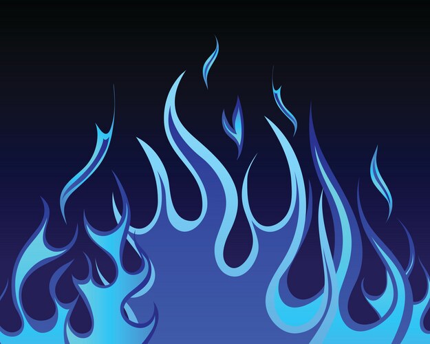 Cartoon dynamic blue fire comic background Vector Image