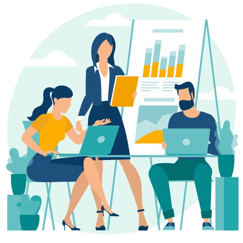 Business process concept Royalty Free Vector Image