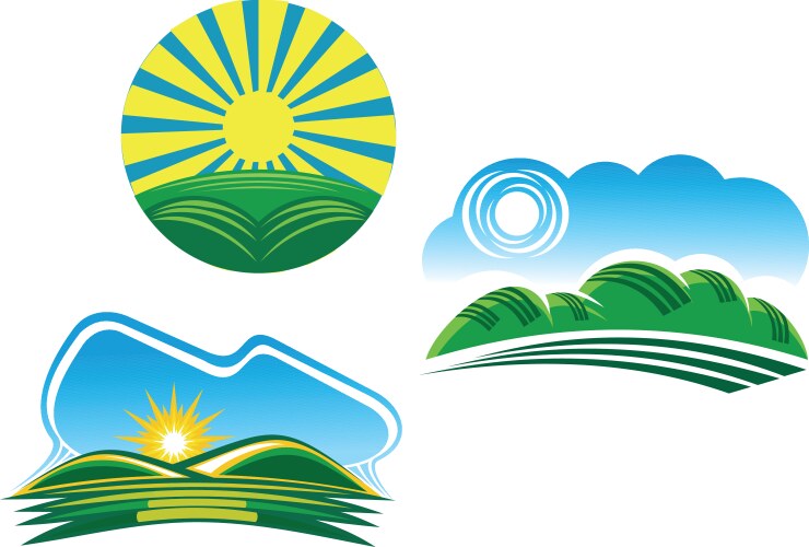 Nature solar panel icon Royalty Free Vector Image