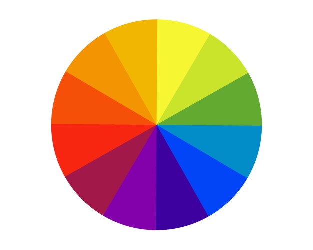 Color wheel with shade of colors colour spectrum Vector Image