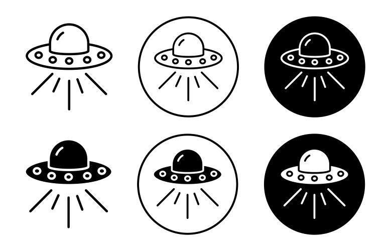 Ufo Black and White Vector Images (over 18,000)