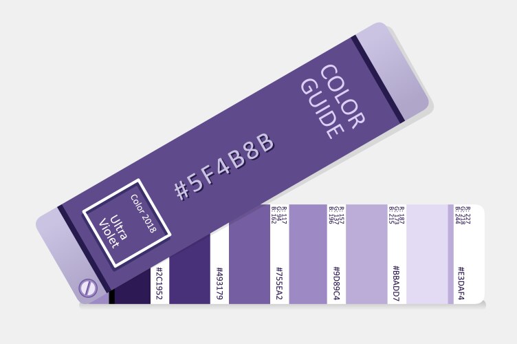 Pantone color palette guide colour swatch Vector Image