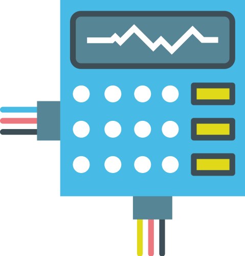 Panel of control radar and buttons industries Vector Image