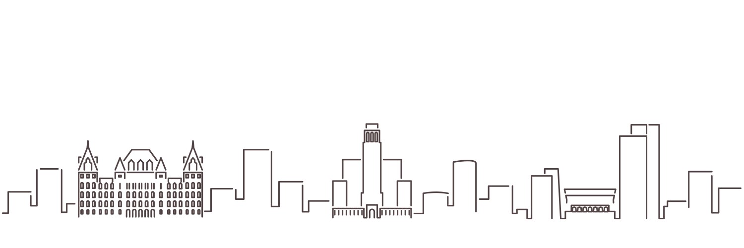 New orleans dark line simple minimalist skyline Vector Image