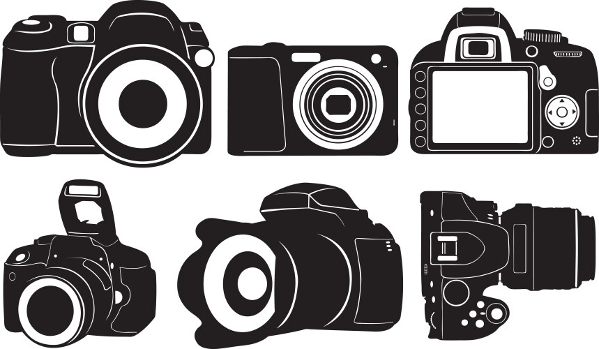 Camera silhouette Vector Images & Graphics for Commercial Use | VectorStock