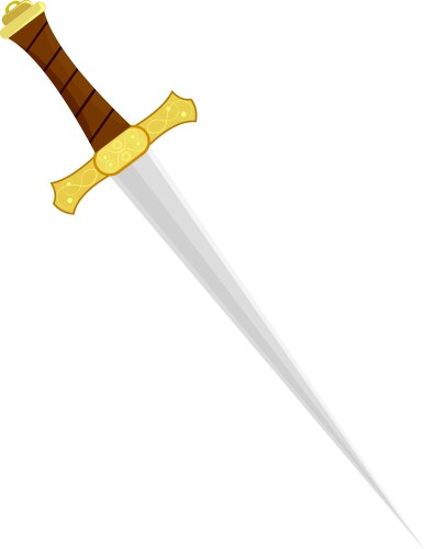 Simple straight dagger silhouette Royalty Free Vector Image