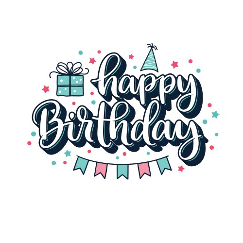 Birthday Calligraphy Happy Lettering Vector Images (over 13,000)