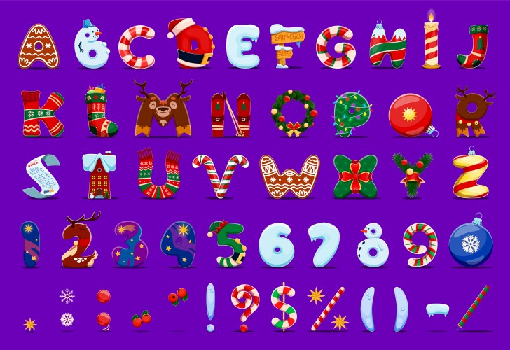 Merry Christmas Alphabet Vector Images (over 4,400)