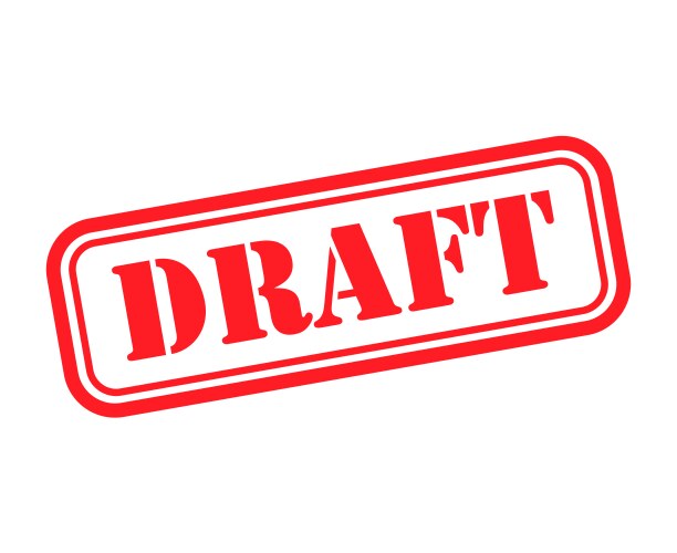 Draft stamp symbol label sticker sign button text Vector Image