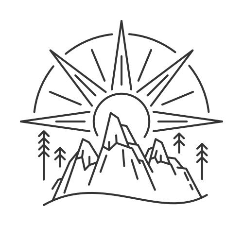 Compass in line art Royalty Free Vector Image - VectorStock