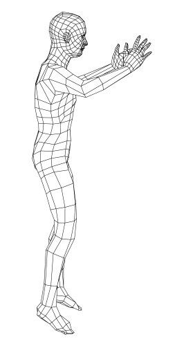 3d head wireframe drawing Royalty Free Vector Image