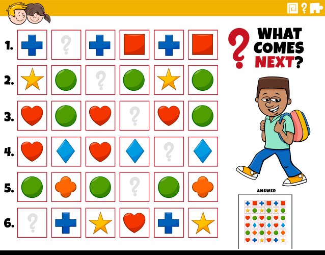 Shapes chart for kids Royalty Free Vector Image