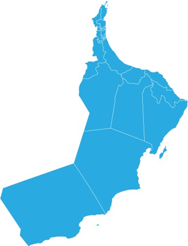 Sultanate of oman - map Royalty Free Vector Image