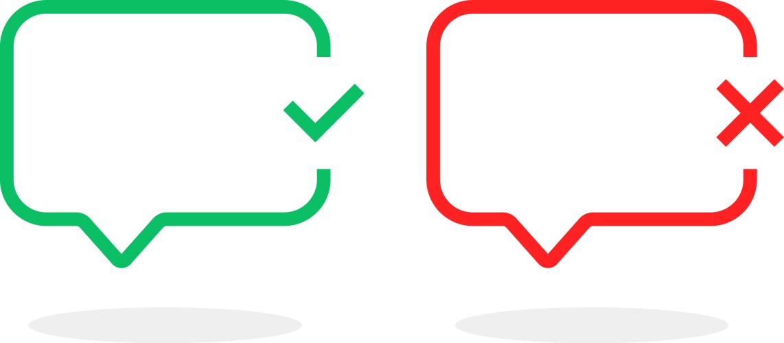 Right and wrong icon hand drawn of green check Vector Image