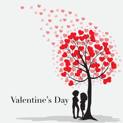Valentine tree Royalty Free Vector Image - VectorStock