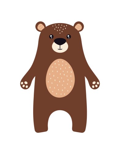 Cartoon cute bear Royalty Free Vector Image - VectorStock