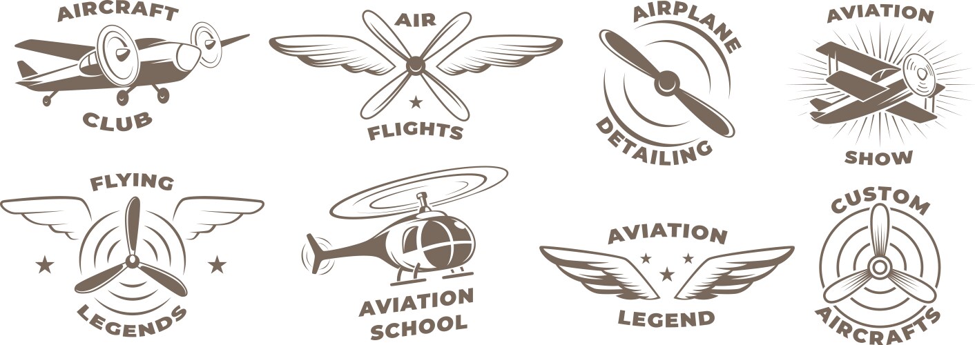 Aviation badges Royalty Free Vector Image - VectorStock