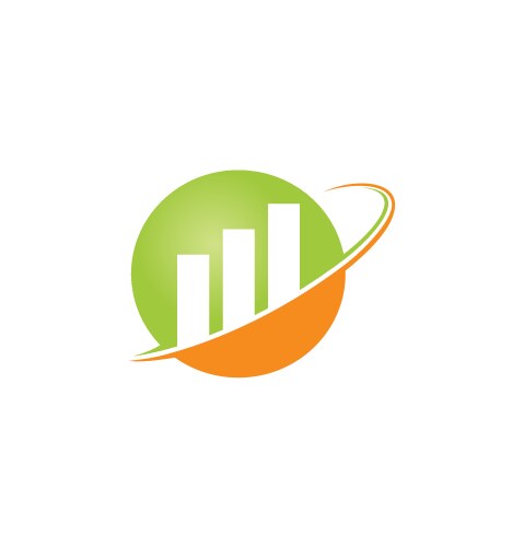 Graph business finance logo Royalty Free Vector Image