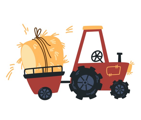 0277 tractor set Royalty Free Vector Image - VectorStock