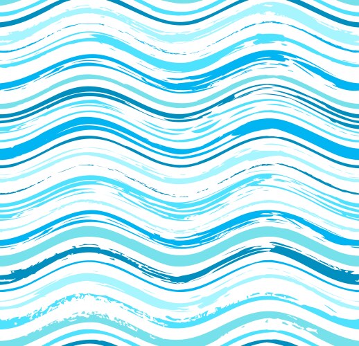 Wavy lines and dots seamless pattern Royalty Free Vector