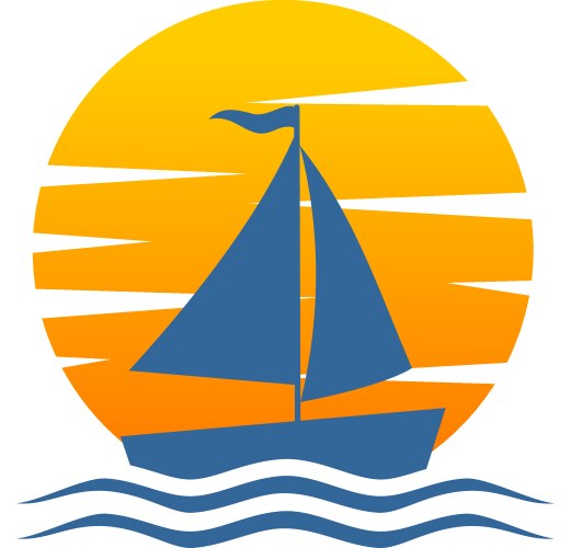Sailing Ship Logo - Boat & Sail Icon Vector Image