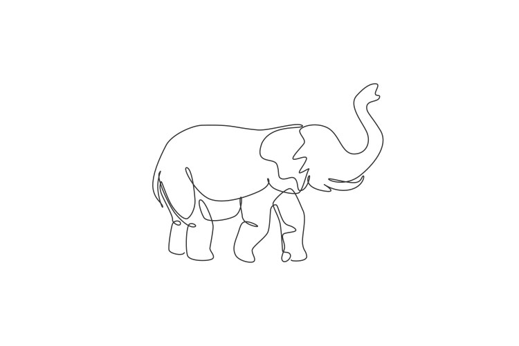 One Line Drawing Elephant Vector Images (over 370)