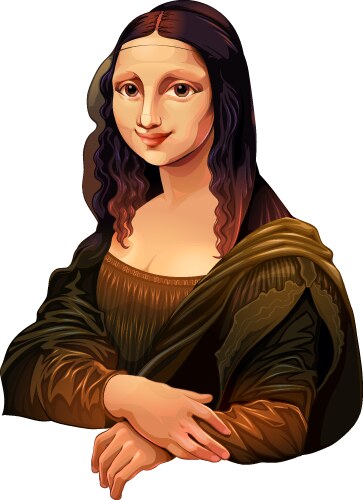 Mona Lisa Cartoon Vector Images (43)