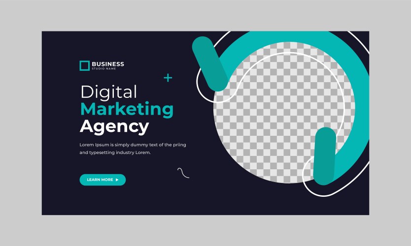 Youtube live stream video thumbnail Royalty Free Vector