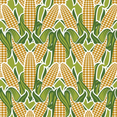 Corn seamless pattern maize Royalty Free Vector Image