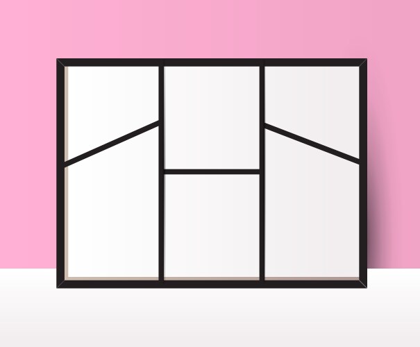 Horizontal collage layout template frames Vector Image