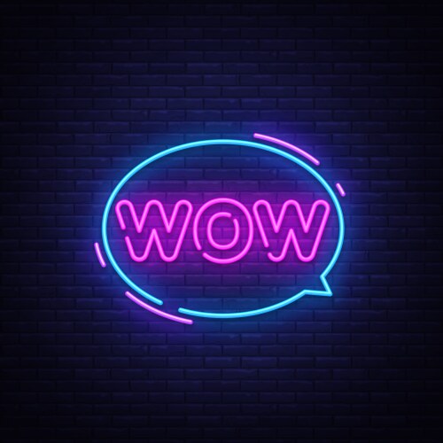 Neon Wow Vector Images (over 280)