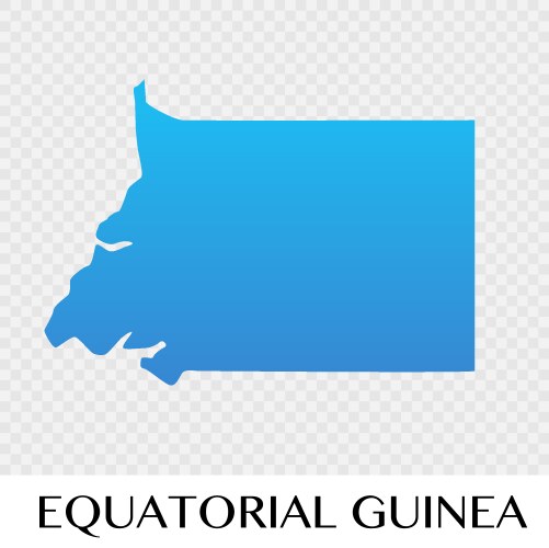 Simple outline map of equatorial guinea stylized Vector Image