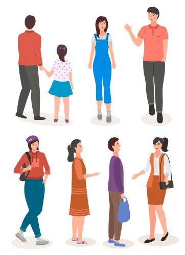 Man front and back views Royalty Free Vector Image