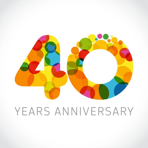 40 years logo Royalty Free Vector Image - VectorStock