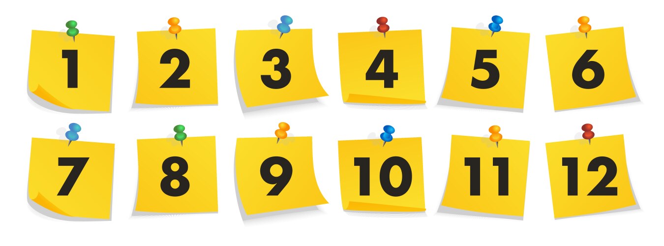 Numbers 1 12 Vector Images (over 680)