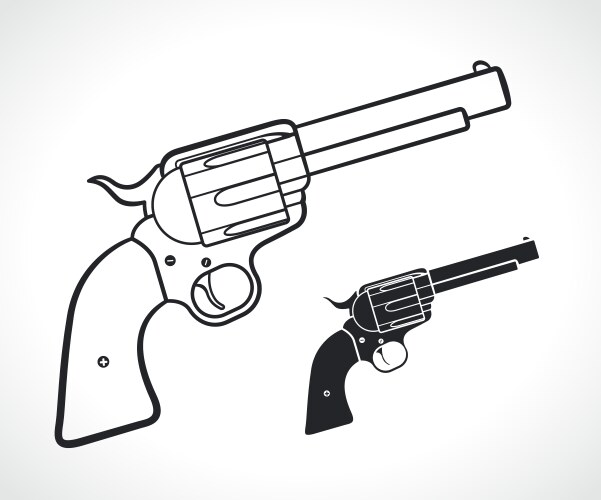 Pistol Handgun Sketch Gun Vector Images (over 690)