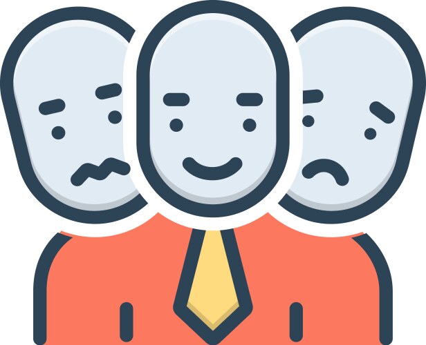 Multiple personality Royalty Free Vector Image