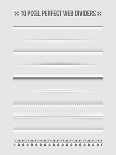 Borders and dividers for web Royalty Free Vector Image