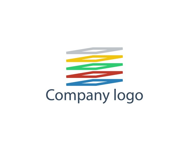 Abstract line company logo Royalty Free Vector Image
