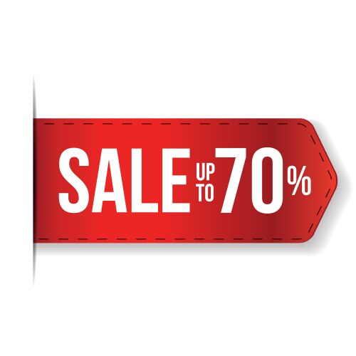 Outlet banner design Royalty Free Vector Image