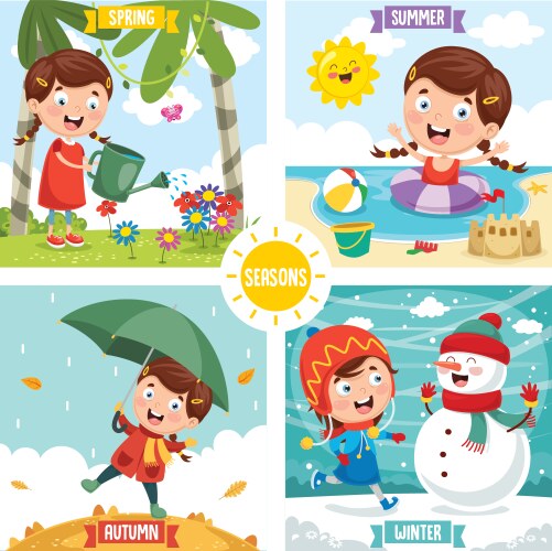 Seasons Cartoon Vector Images (over 470,000)