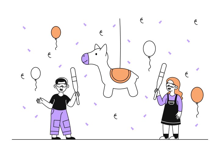 Mexican Cartoon Pinata Vector Images (over 900)