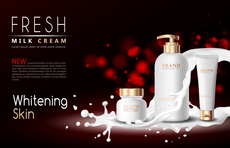 Moisturizer facial cream splendid poster ads Vector Image