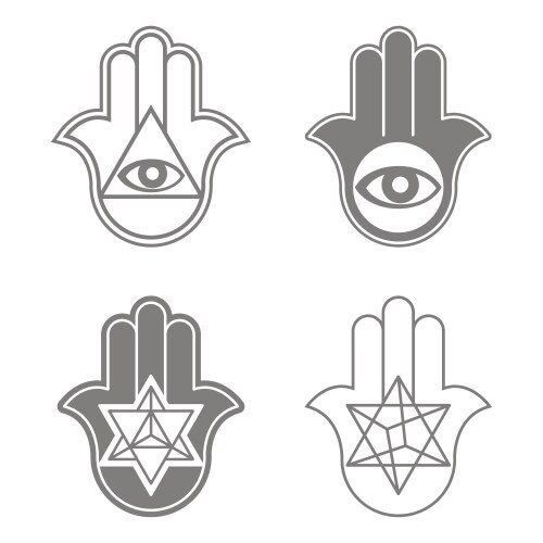 Hamsa hand of fatima Royalty Free Vector Image